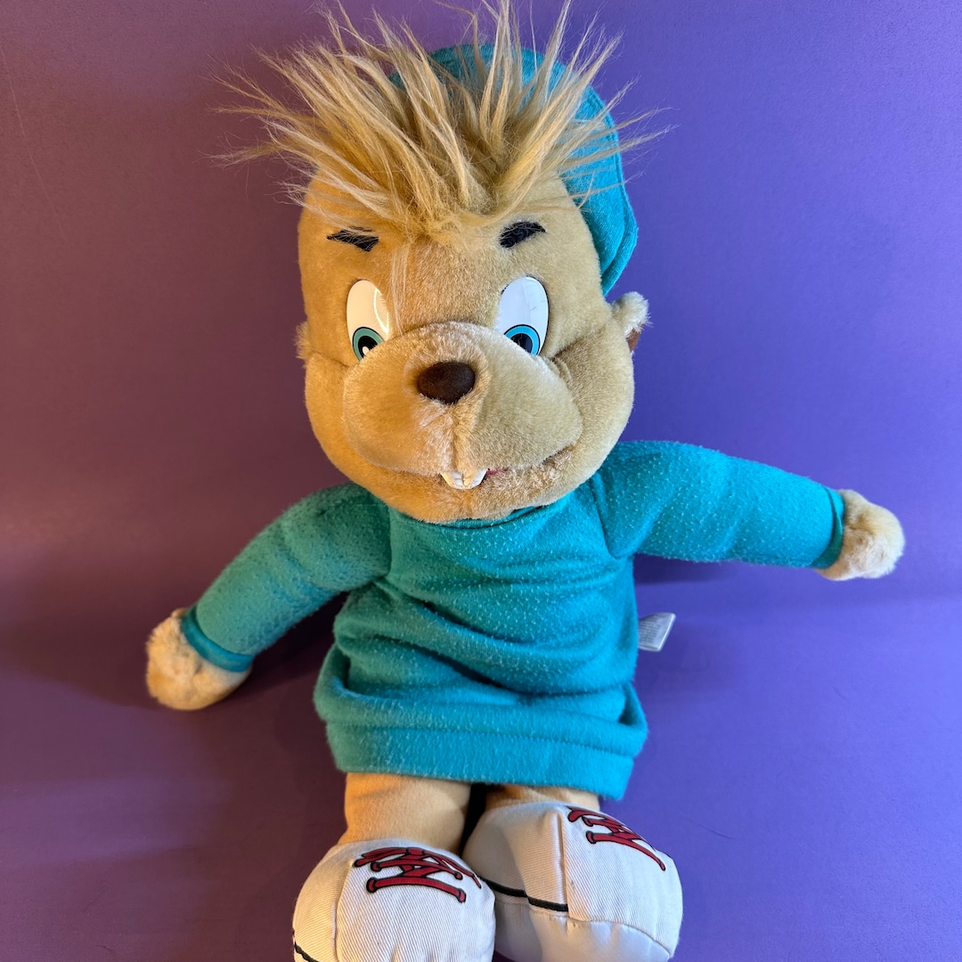 Vintage 1983 Alvin and the Chipmunks Theodore Hand Puppet Plush Doll 18 ...
