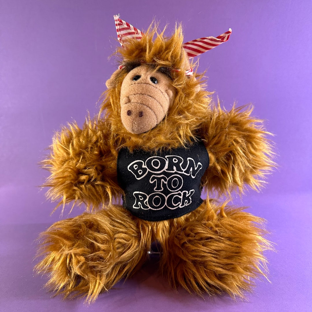Vintage ALF 11 Hand Puppet Born to Rock, 1988 Burger King Stuffed Plush ...