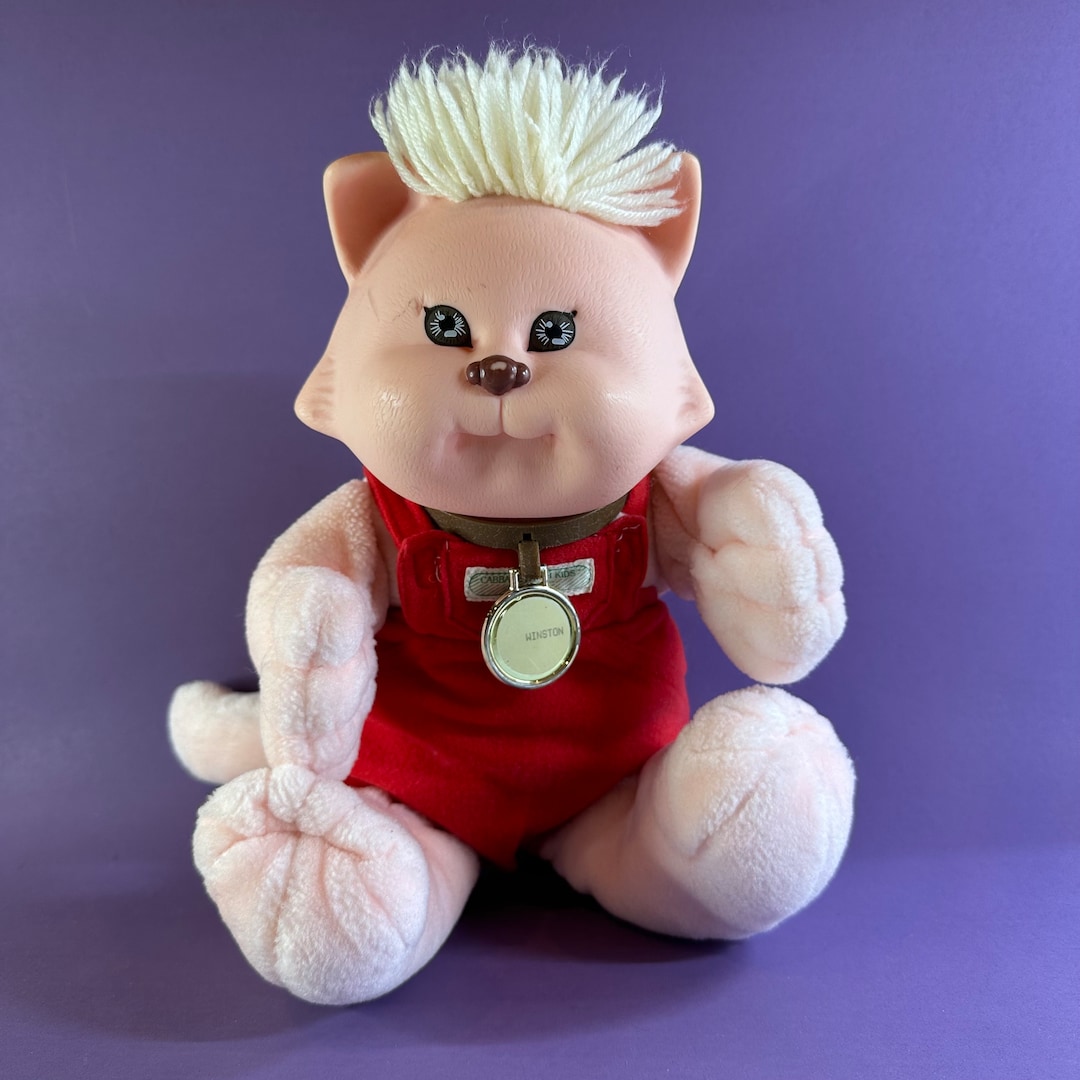 Vintage Cabbage Patch Kids Koosas Cat With Red Overalls (1983) - Etsy
