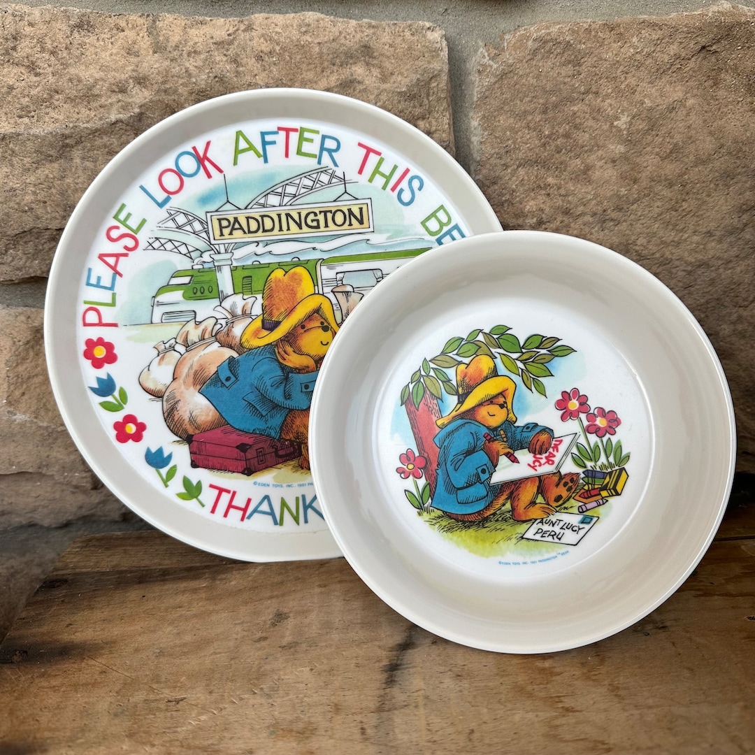 Vintage Paddington Bear Bowl and Plate Set 1981, Child's Melamine ...