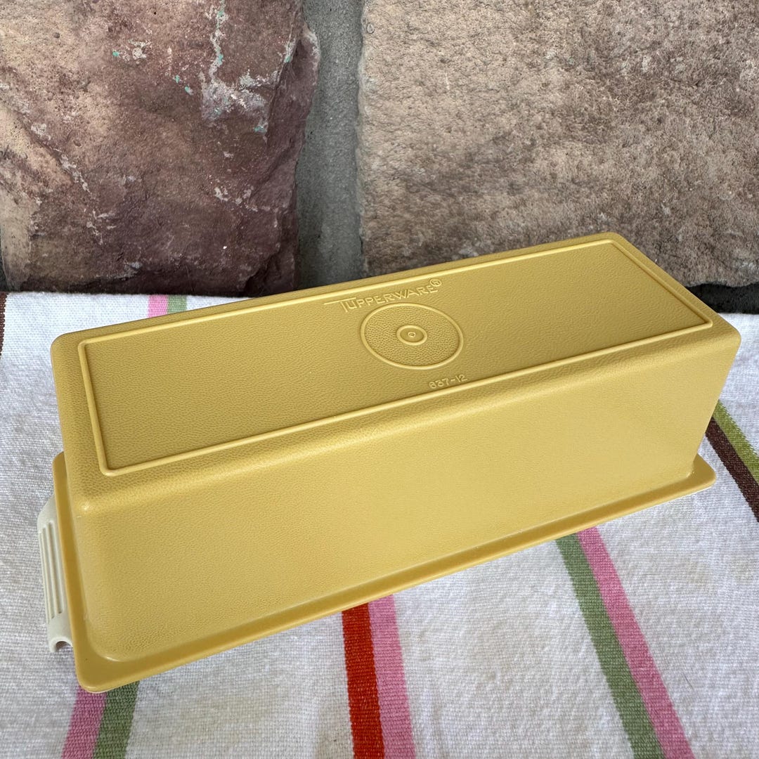 Vintage Tupperware Butter Keeper - Harvest Gold Retro Refrigerator ...