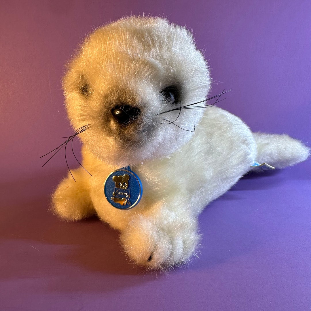 Vintage 1982 Dakin White Harp Seal Plush Toy 15 - Etsy