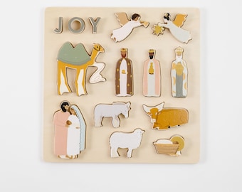 Nativity Puzzle Christmas Puzzle Wooden Puzzle Advent - Etsy
