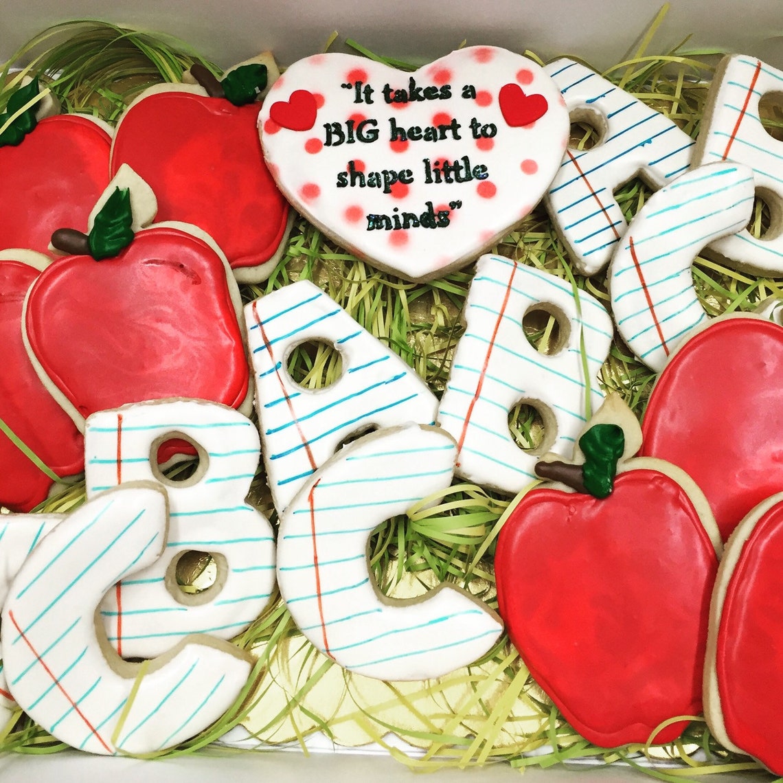 Teacher Appreciation Cookie Set Teacher Cookies Apple Cookies - Etsy