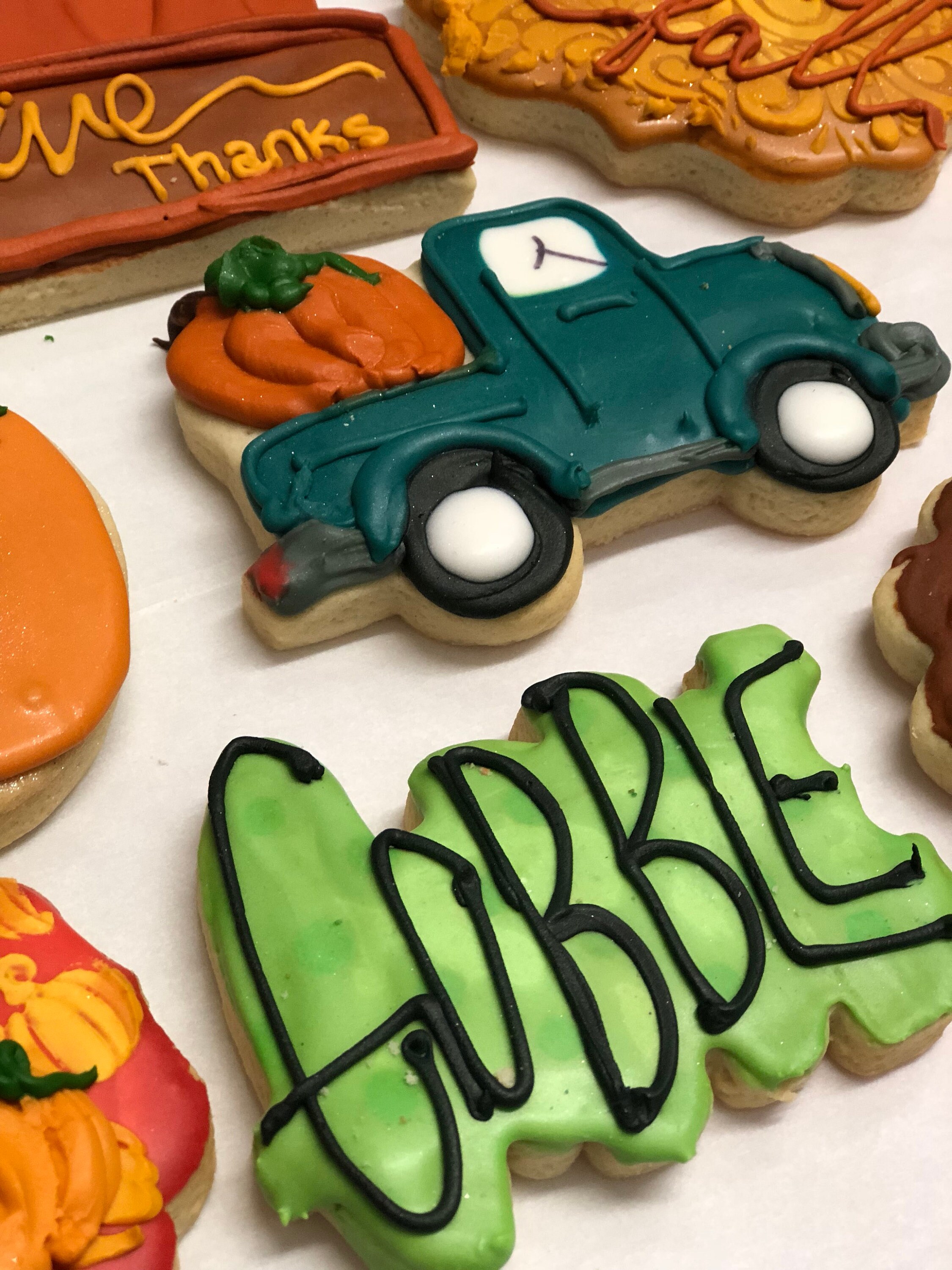 Fall thanksgiving inspired decorated sugar cookies | Etsy