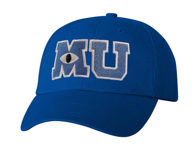 MU Monsters University Hat, Embroidered Cap, Stitched Baseball Hat ...