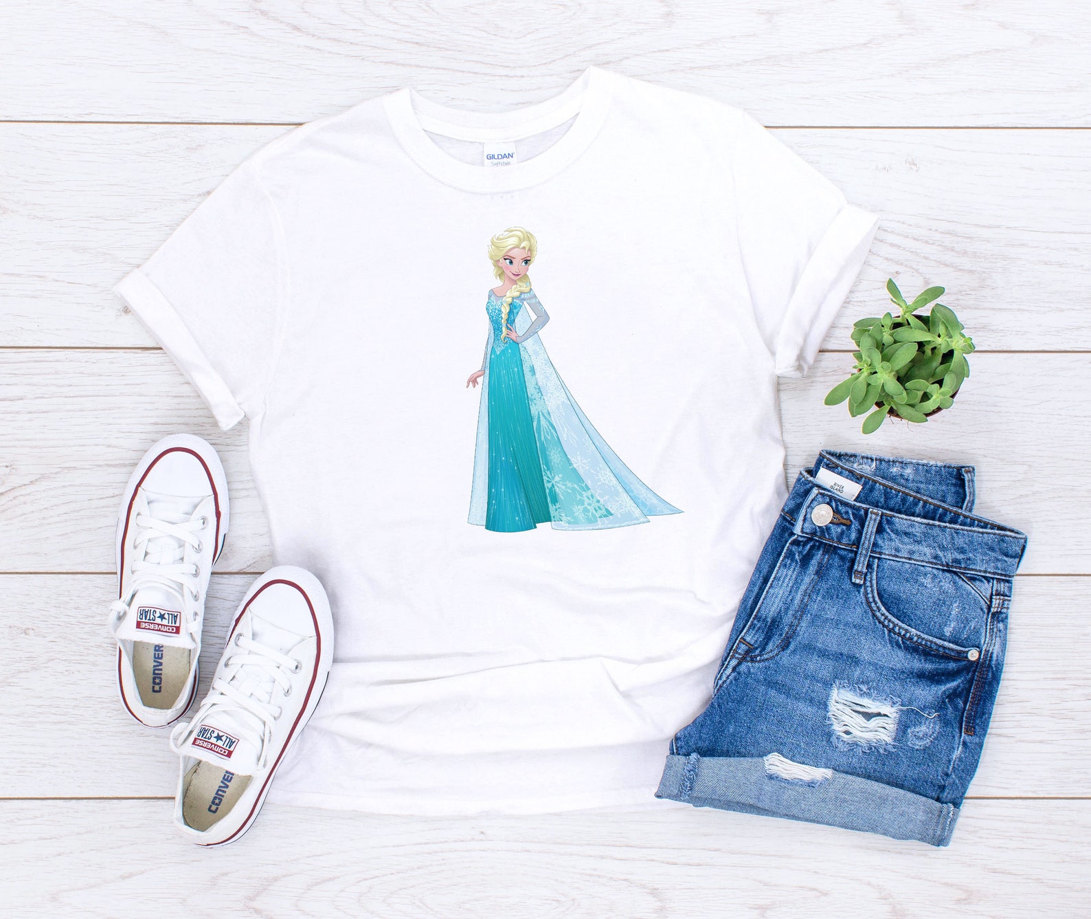 Frozen Elsa T-shirt Disney Princesses fan Shirts Adult | Etsy