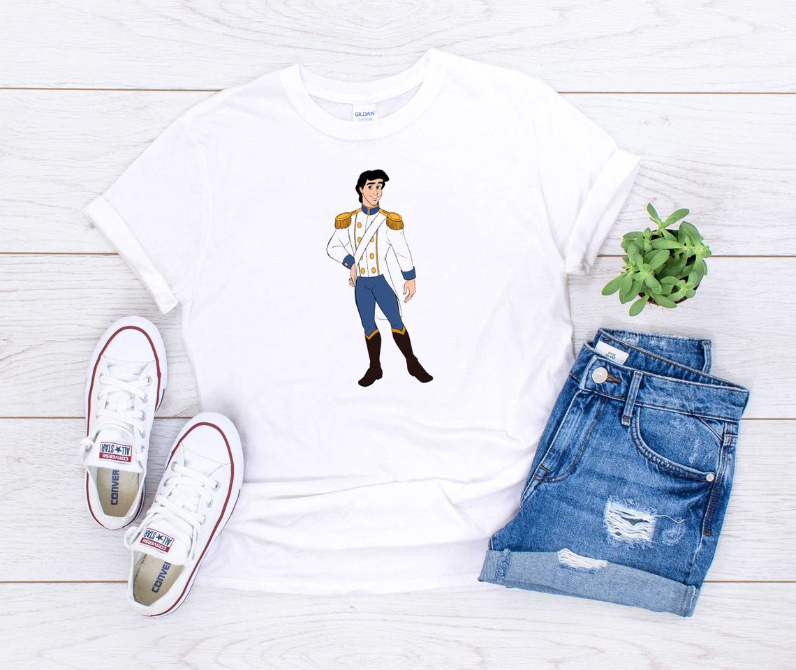 Prince Eric T-shirt Under the Sea Ariel Disney Fan Shirts Adult Men's S ...