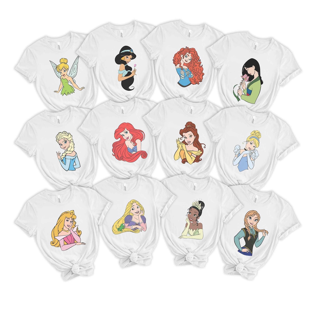 Disney Princesses Shirt, Princess Character Shirt, Group Halloween Costume Shirts Adult Men's S ...