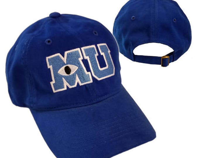 MU Monsters University Hat, Embroidered Cap, Stitched Baseball Hat ...
