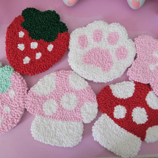 Punch Needle Coaster - Etsy