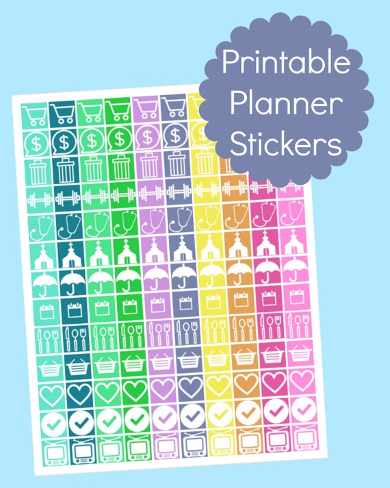 Printable Planner Stickers Planner Stickers Sampler Planner | Etsy