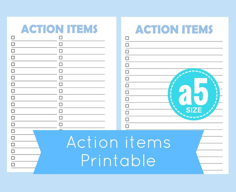 A5 to Do List Printable, A5 Planner Printables, Printable Checklist, to ...