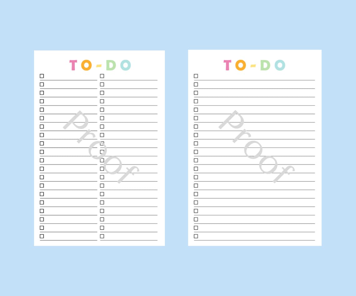 A5 to Do List Printable A5 Planner Printables Printable - Etsy