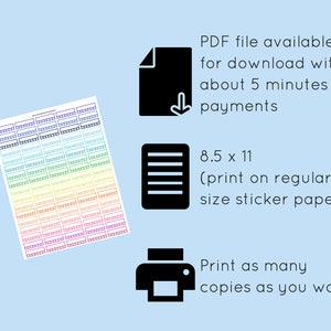 Weekly Habit Tracker Sticker, Weekly Habit Tracker Sticker for Use With ...