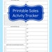 Sales Activity Tracker Daily Planner, Cold Call Tracker Template, Cold ...