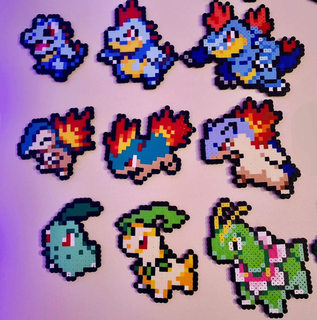 Gen 2 Pokemon Starter Perler Beads - Etsy