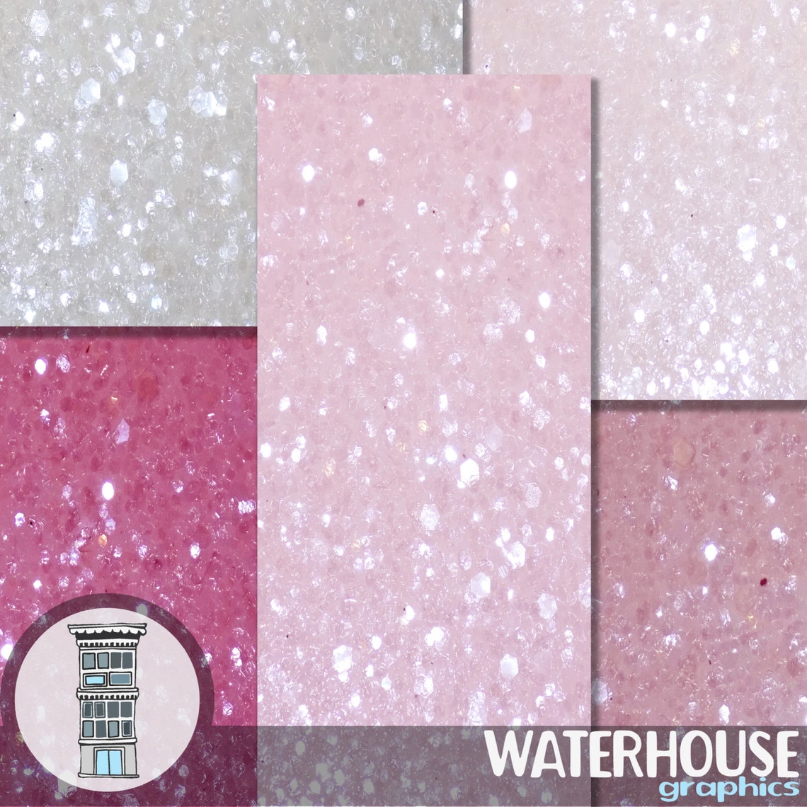 Glitter Digital Paper Pack Pink Instant Download Sparkle Bling - Etsy