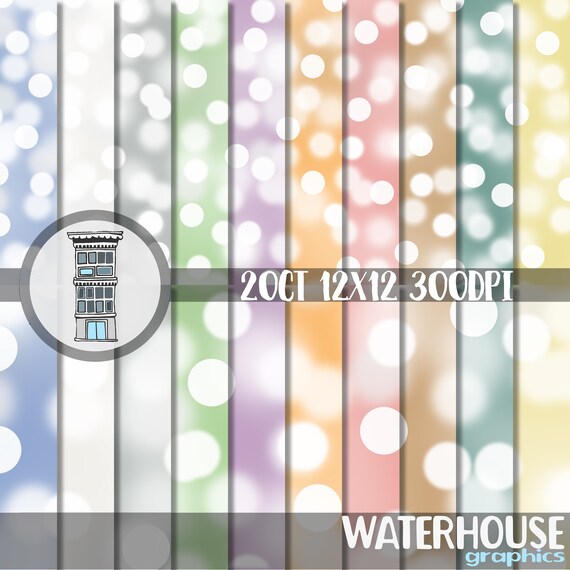 Bokeh Digital Paper Pack INSTANT DOWNLOAD Pastel Easter Colors - Etsy
