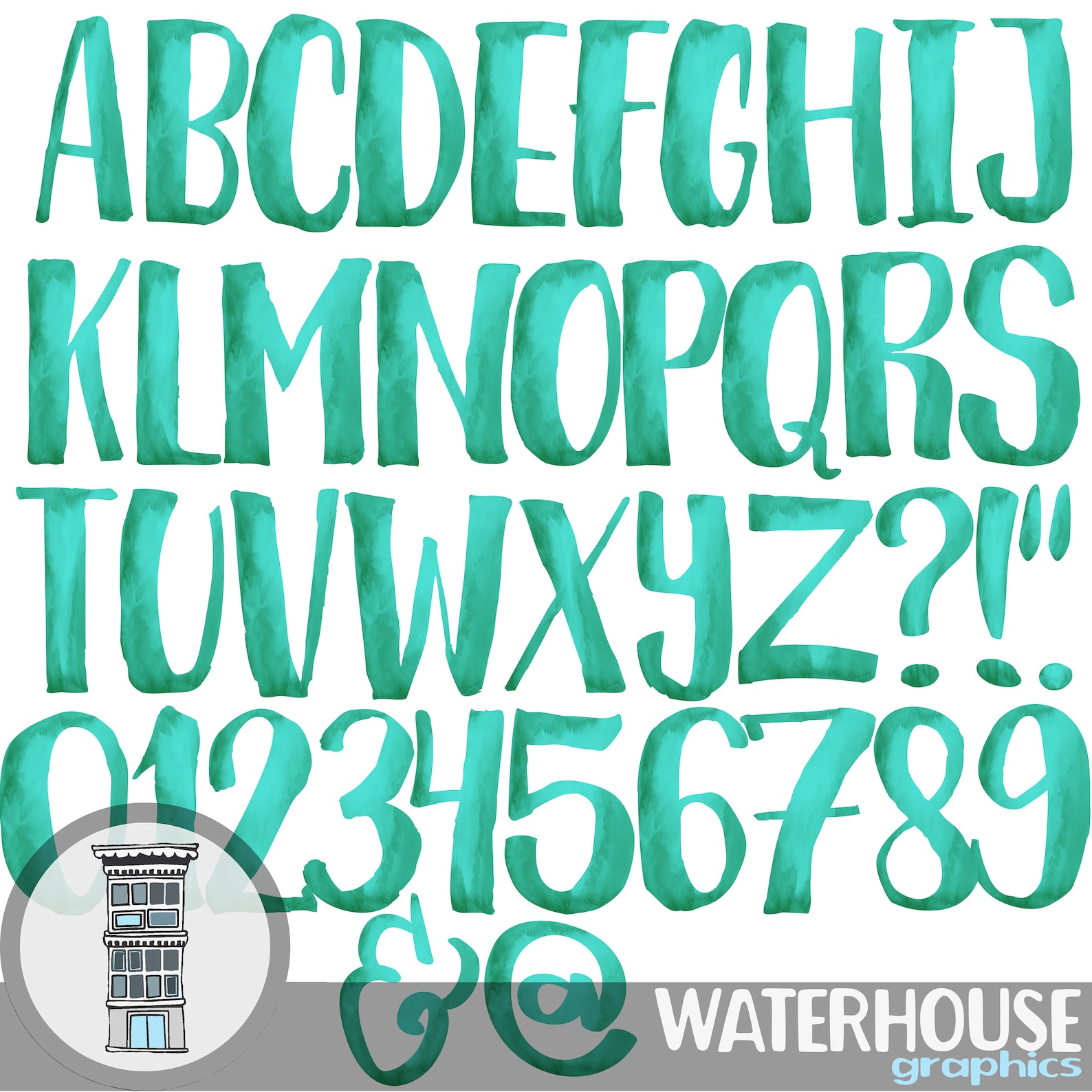 Easter Watercolor Letters Numbers Instant Digital Download Pink Purple ...