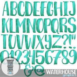 Easter Watercolor Letters Numbers Instant Digital Download Pink Purple ...