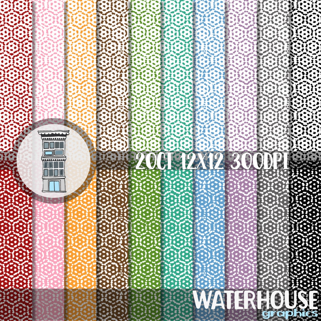 Digital Honeycomb Hexagon Paper Pack INSTANT DIGITAL DOWNLOAD Grungey ...