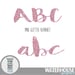 PINK Sparkle Glitter Alphabet Clip Art, Instant Digital Download ...