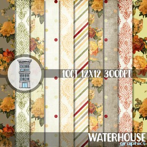 Vintage Floral Digital Paper Pack Beautiful Scrapbooking INSTANT ...