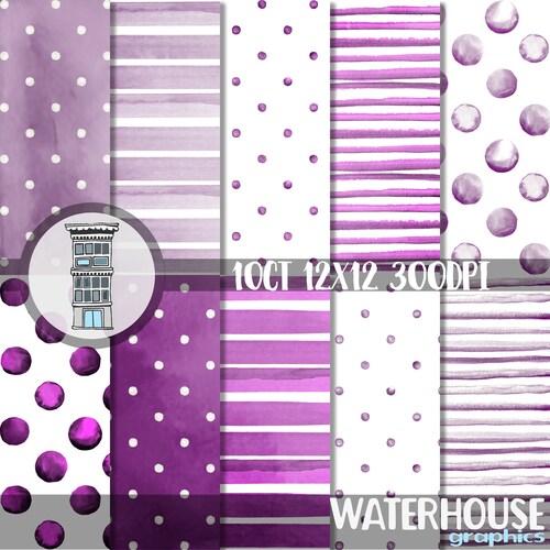 PINK Watercolor Digital Paper Pack Instant Digital DOWNLOAD - Etsy