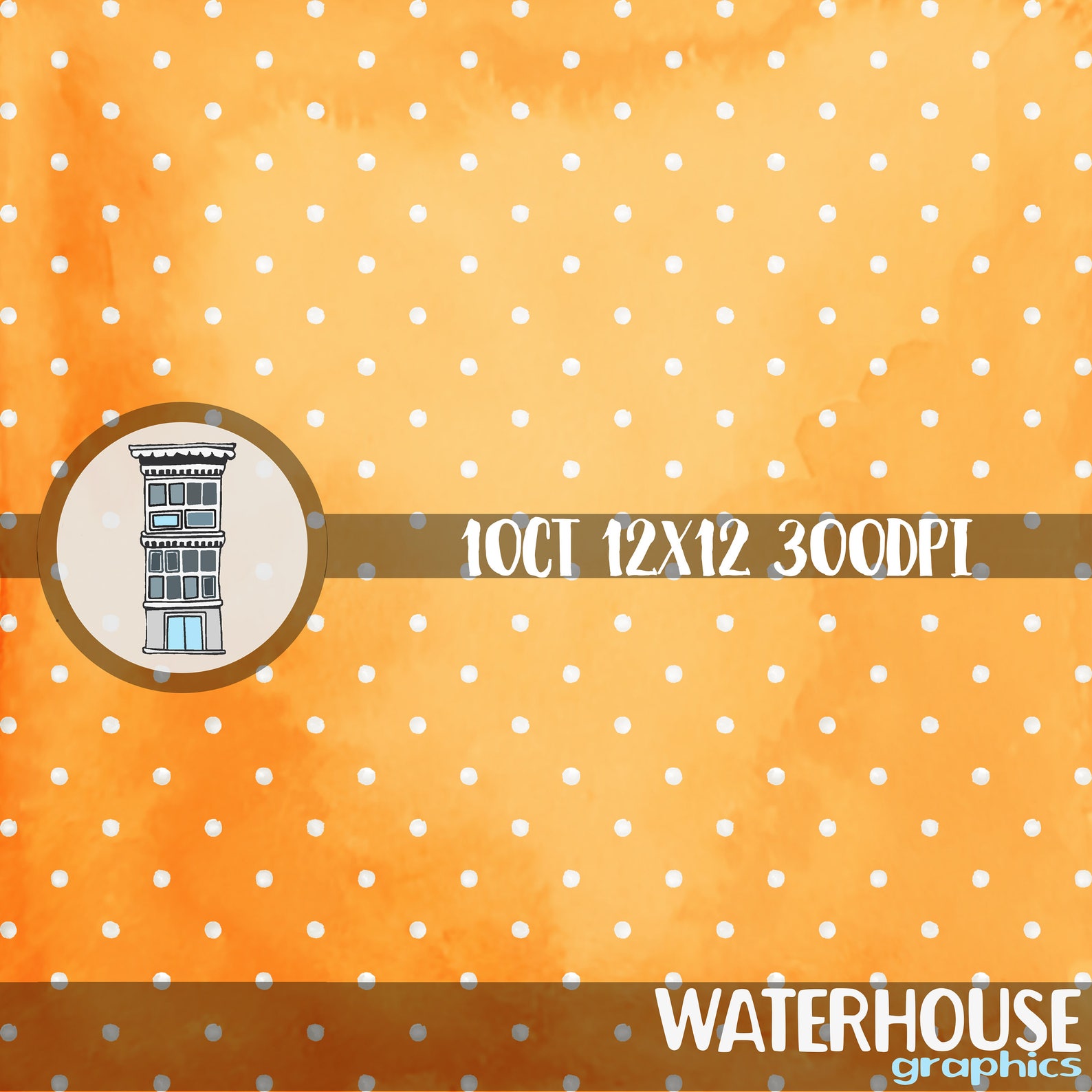 Watercolor Bright Orange Digital Paper Pack INSTANT Digital - Etsy