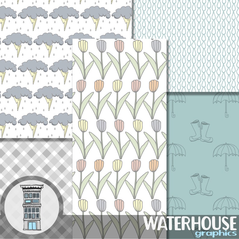 Spring Digital Paper Pack INSTANT DOWNLOAD Digital Scrapbooking Crafts ...