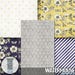 Digital Navy Mustard Yellow Floral Paper Pack Antique Botanical Flowers ...