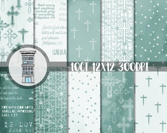 Religious PINK Digital Paper Pack INSTANT DOWNLOAD Bible | Etsy