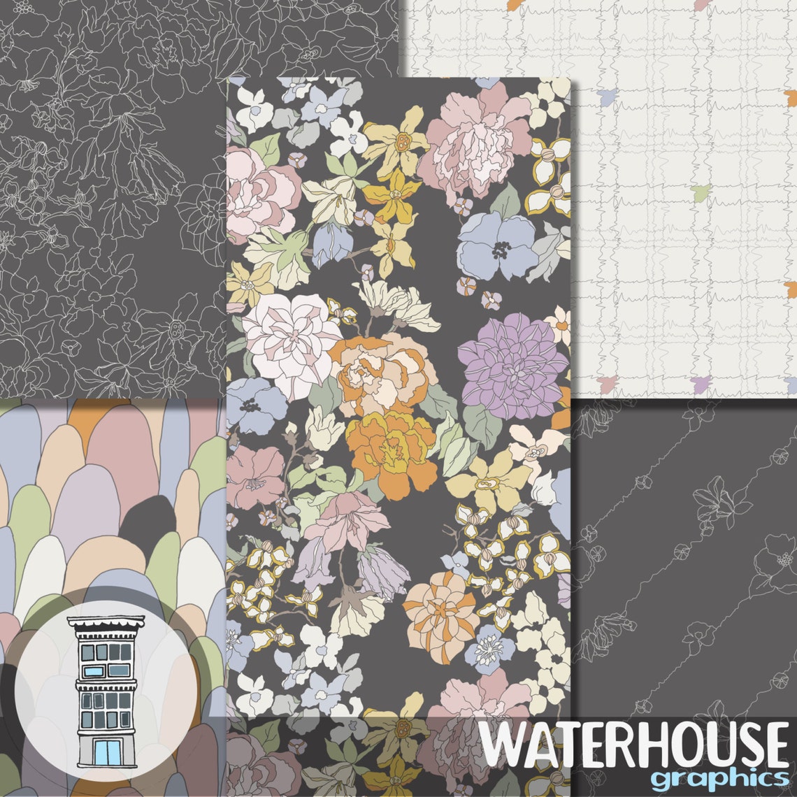 Floral Patterns Digital Paper Pack Instant Download Digital | Etsy