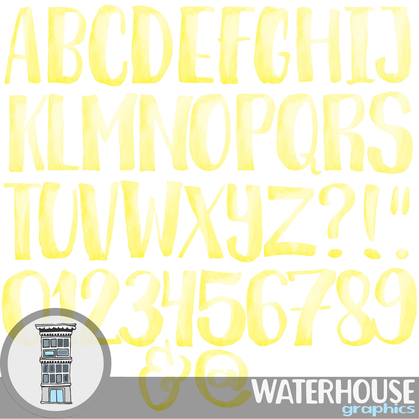 Easter Watercolor Letters Numbers Instant Digital Download Pink Purple ...