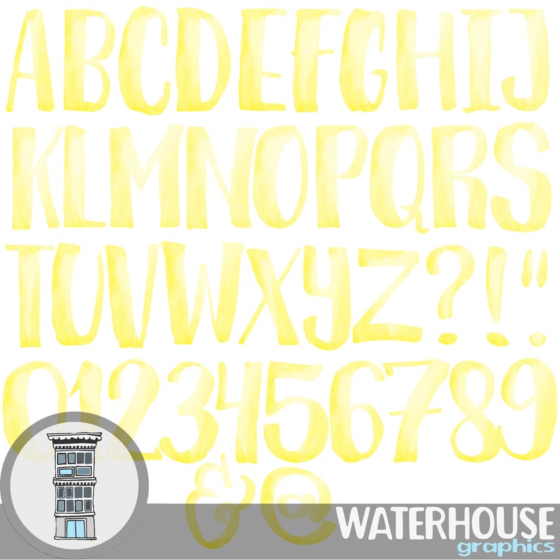 Easter Watercolor Letters Numbers Instant Digital Download Pink Purple ...