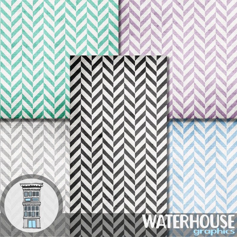 Digital Herringbone Paper Pack Slightly Distressed Linen Textures ...