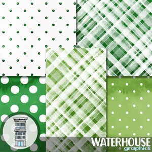 Watercolor GREEN Digital Paper Pack INSTANT Digital DOWNLOAD Watercolor ...