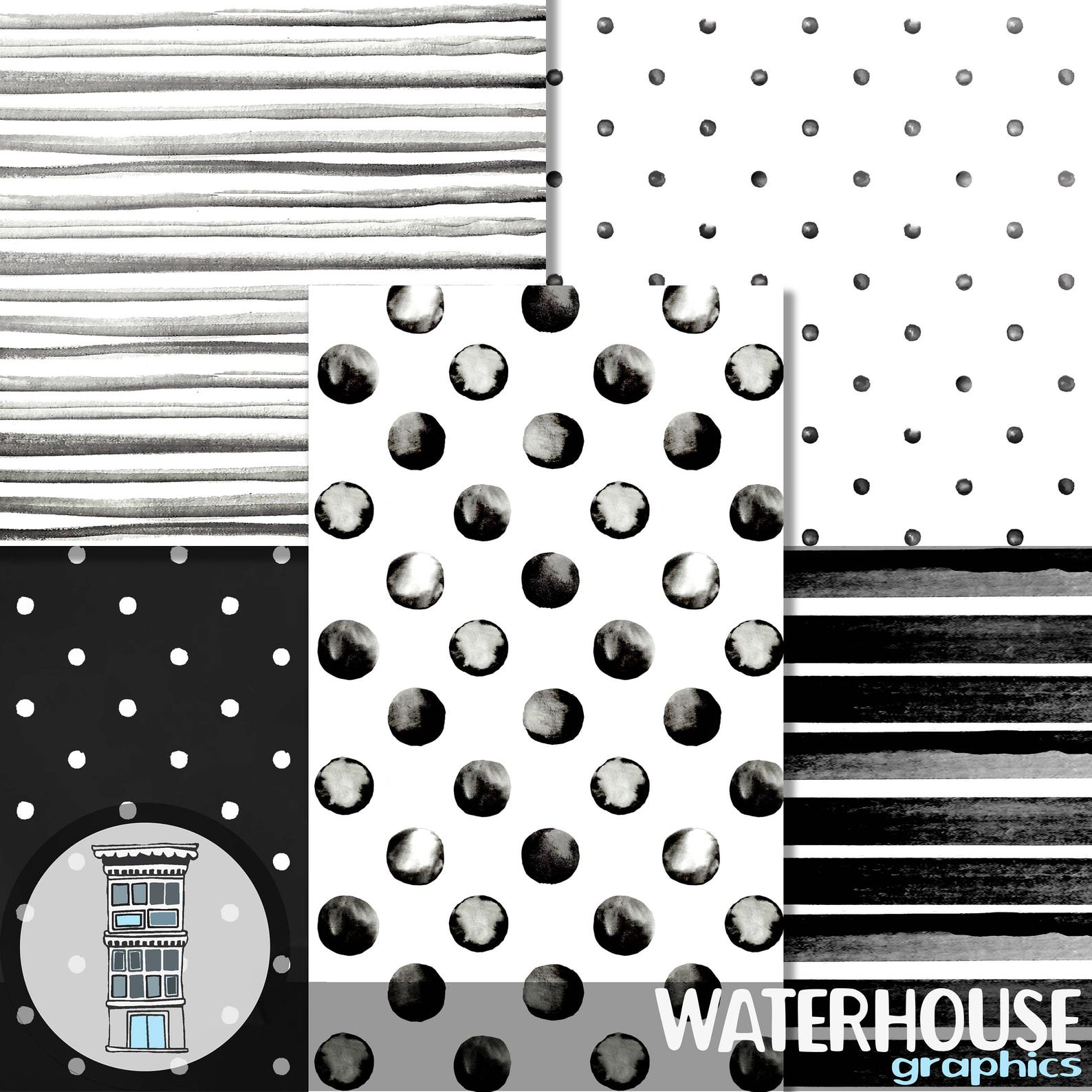 Black Watercolor Digital Paper Pack INSTANT Digital DOWNLOAD - Etsy