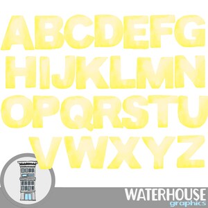 Digital Clipart Watercolor Bundle Pack, Letters, Numbers and ...