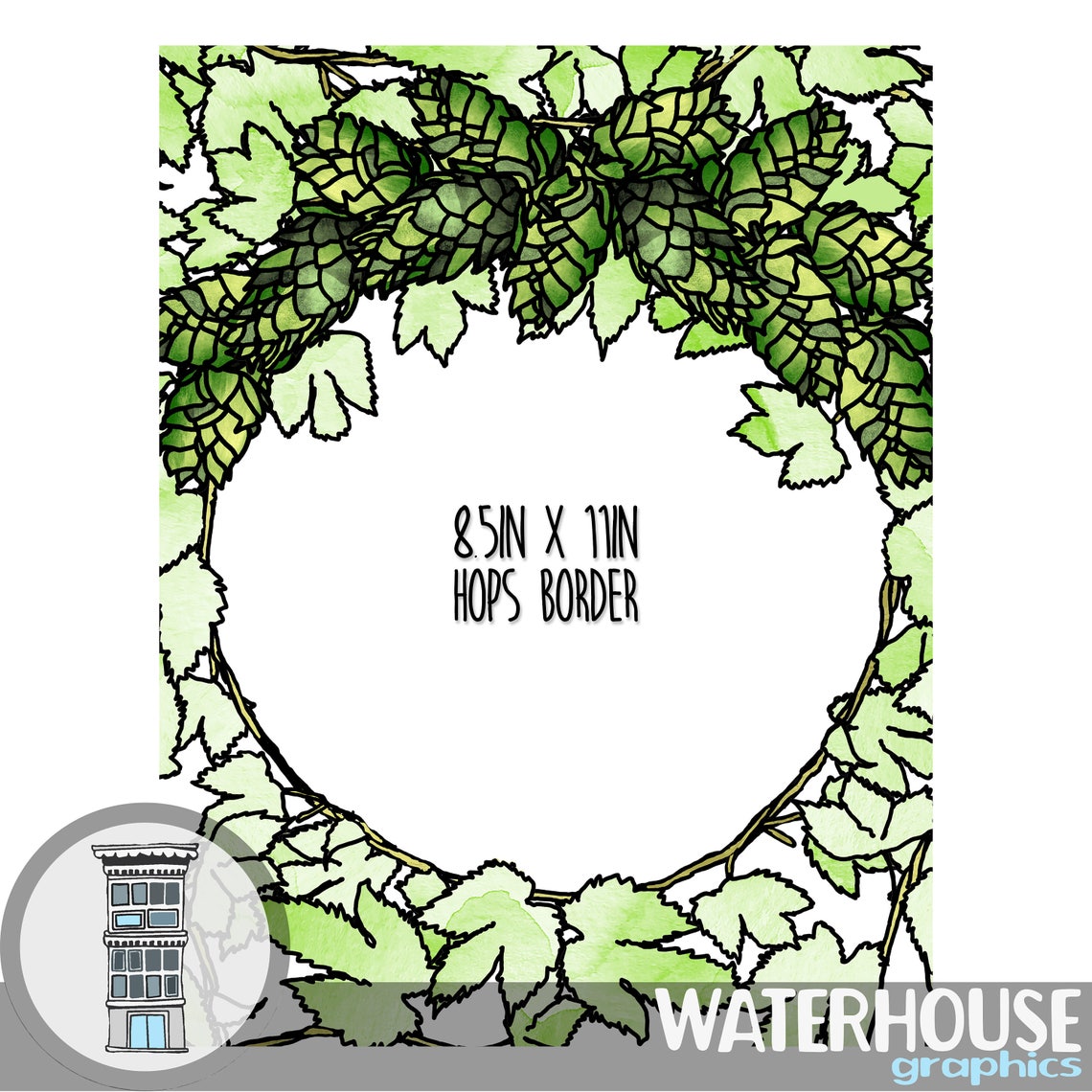 BEER Clip Art Beer Bottle Labels INSTANT DOWNLOAD Hops Barley - Etsy