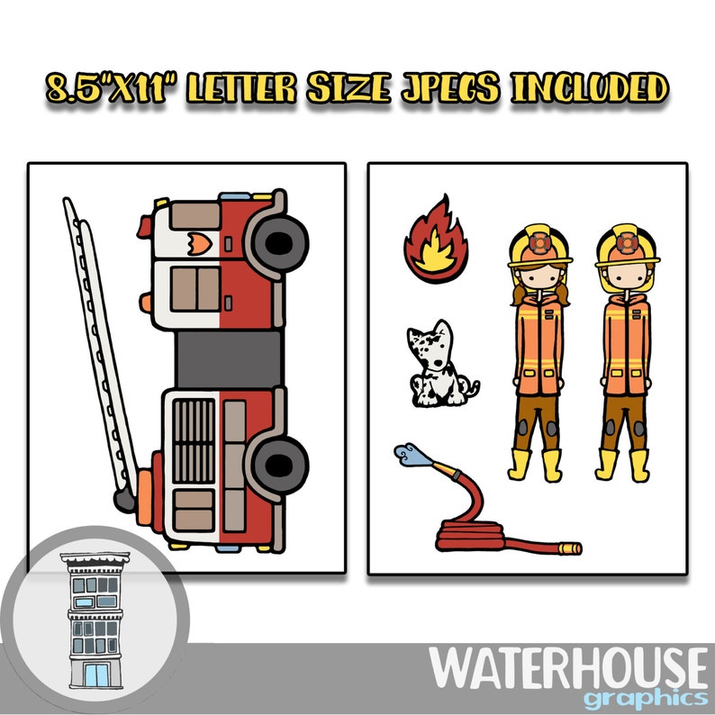 Firetruck "firefighters" "clip Art" Firehose Dalmation Fireman ...