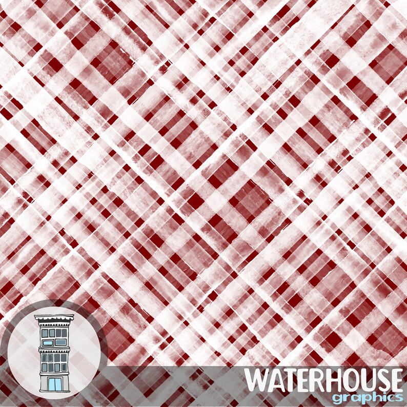 Watercolor Red White & Blue DIGITAL PAPER PACK Independence Day Fourth ...
