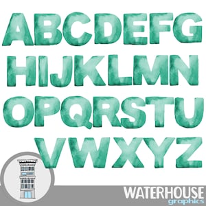 Easter Watercolor Letters Numbers Instant Digital Download Pink Purple ...