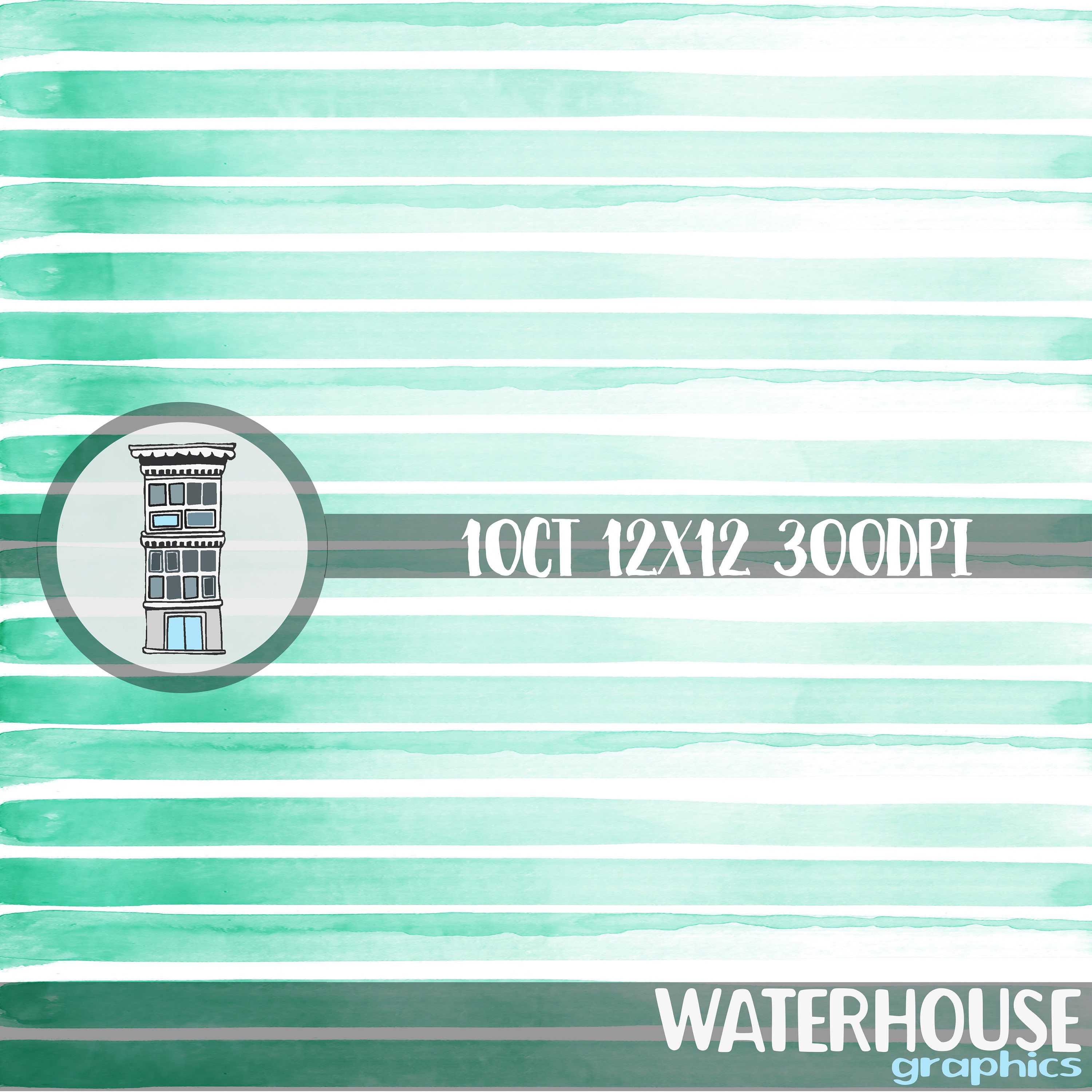 Watercolor Aqua Seafoam Digital Paper Pack INSTANT Digital DOWNLOAD ...