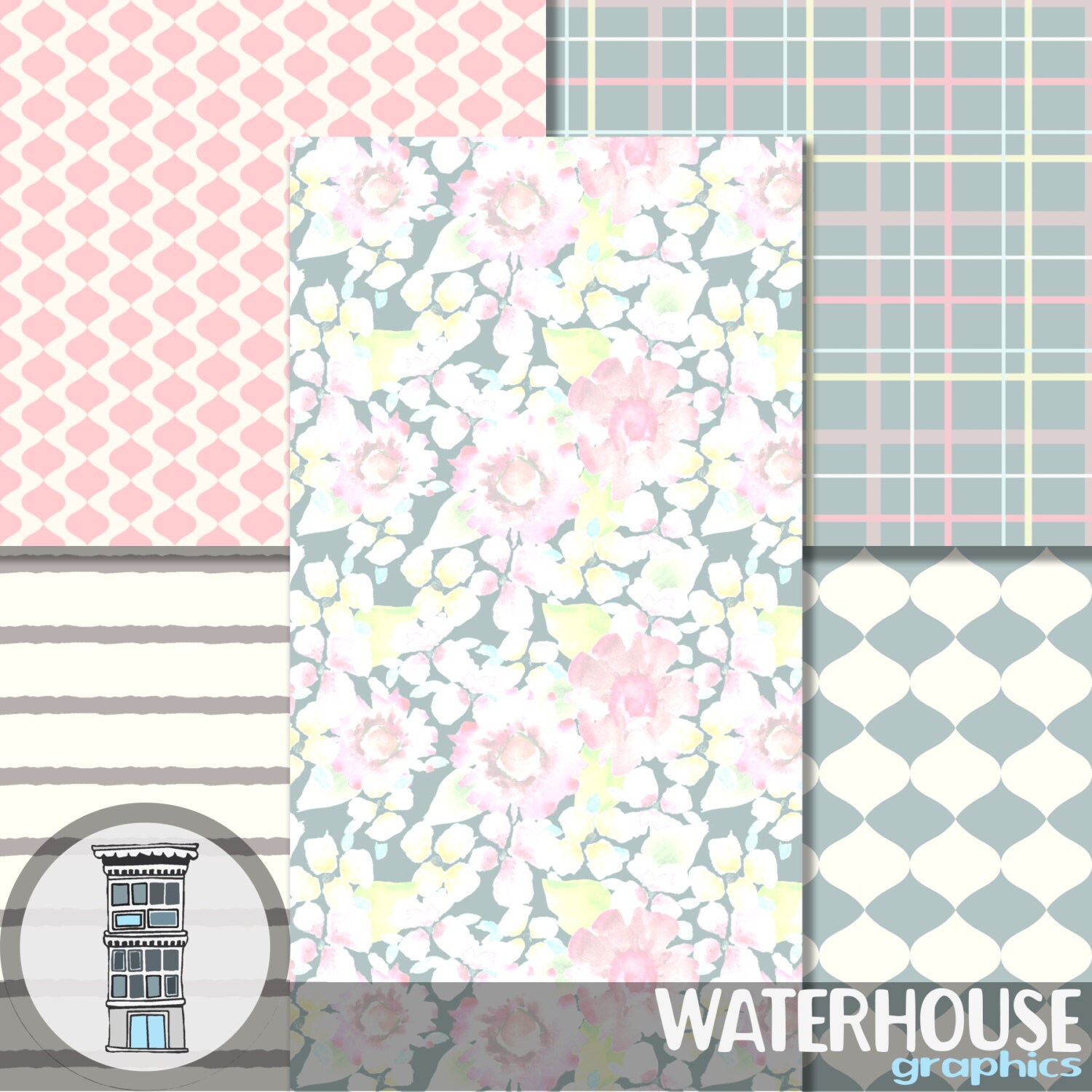 Digital Scrapbook Paper Pack INSTANT DIGITAL DOWNLOAD Pastel - Etsy