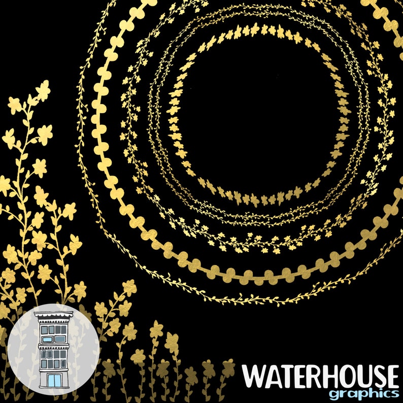 Digital Gold Frames Gold Borders Gold Dividers Gold Digital - Etsy