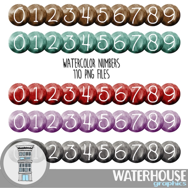 Numbers Clip Art - Etsy UK