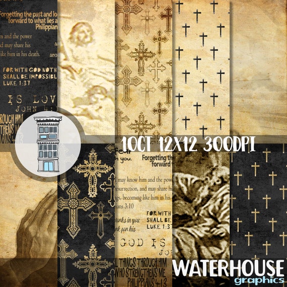 Antique Bible Digital Paper Pack INSTANT DOWNLOAD Religious - Etsy