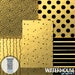 Black and GOLD Digital Paper Pack Gold Stars, Stripes, Polka Dots ...